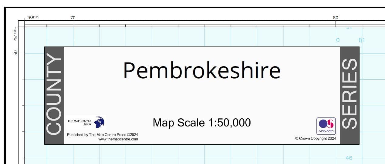 County Map of Pembrokeshire - EXTRA Large Edition