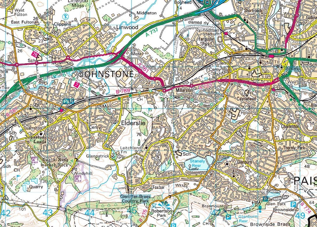 County Map of Renfrewshire - 2024
