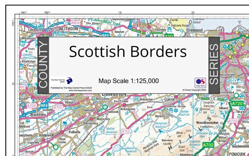 County Map of Scottish Borders - 2024