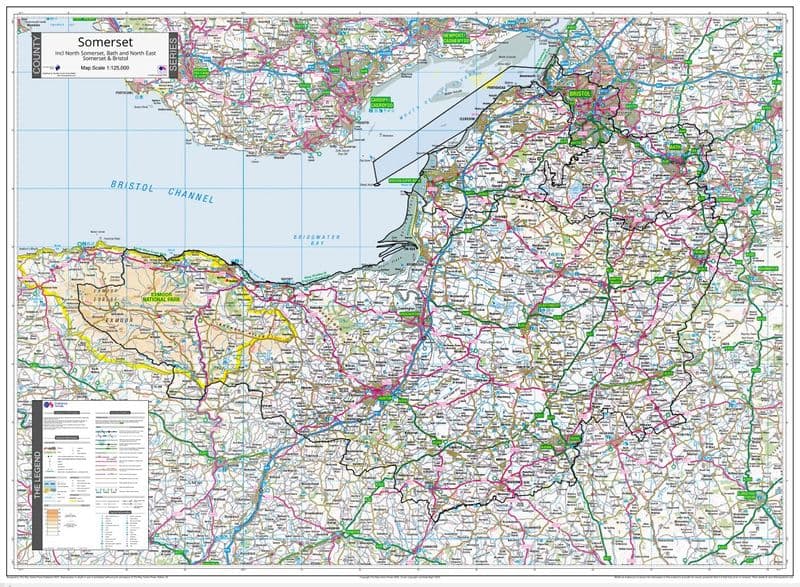 County Map of Somerset - 2024
