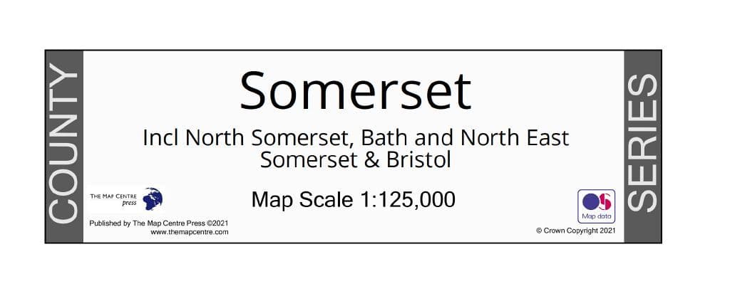County Map of Somerset - White Background