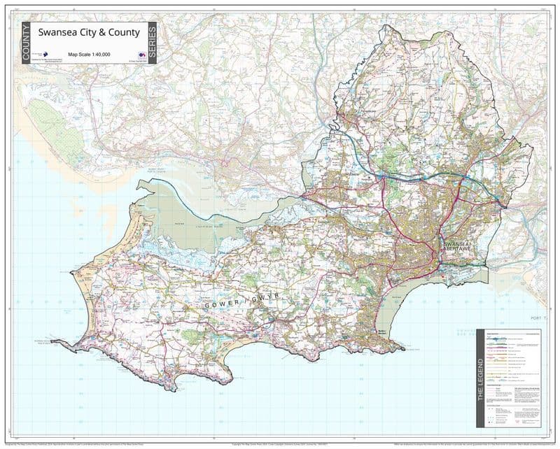 County Map of Swansea
