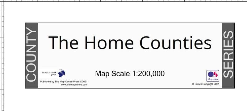 County Map of the Home Counties - White Background