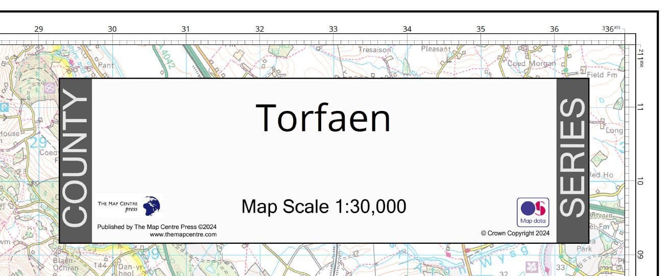 County Map of Torfaen