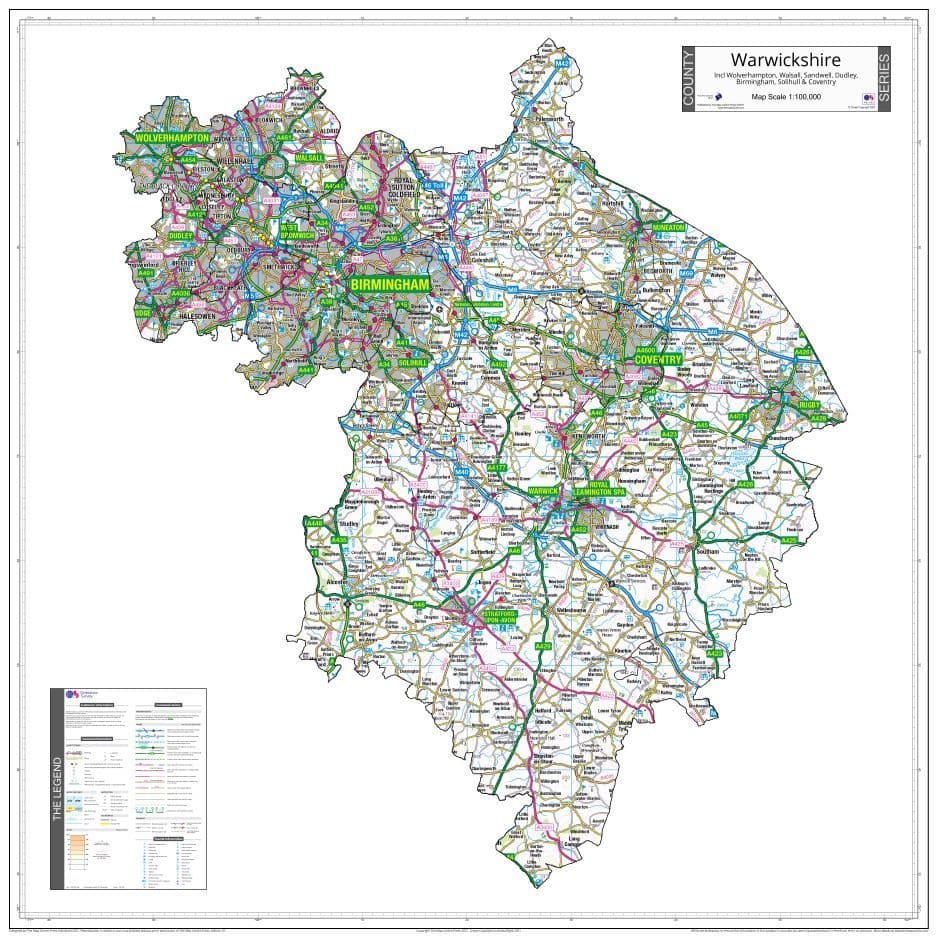 Warwickshire Road Map