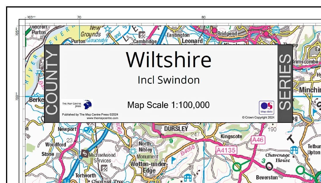 County Map of Wiltshire - 2024