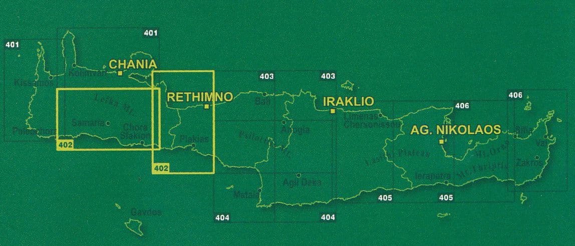 Crete - Lefka Ori - Samaria - Sfakia - Rethymno - Plakias - Hiking Map ...