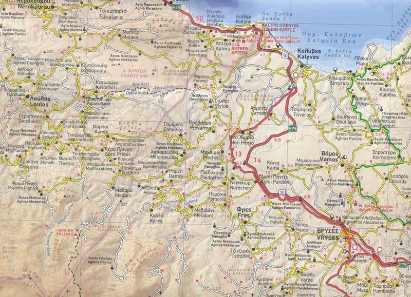 Crete Western - Terrain Maps - 1 100 000