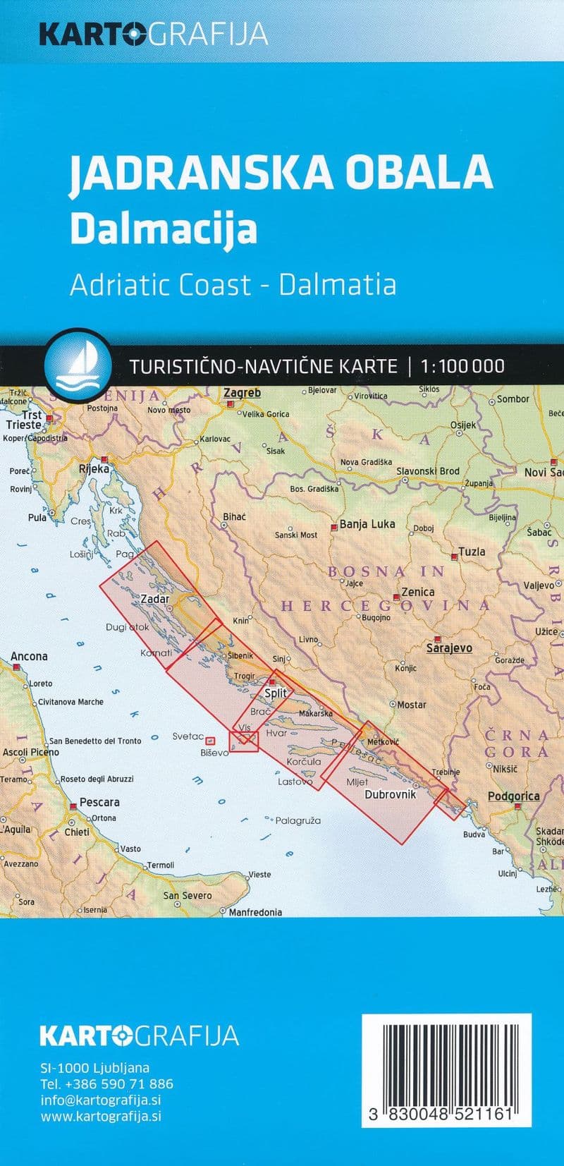 Dalmatian Coast - Road and Tourist Map - Kartografija