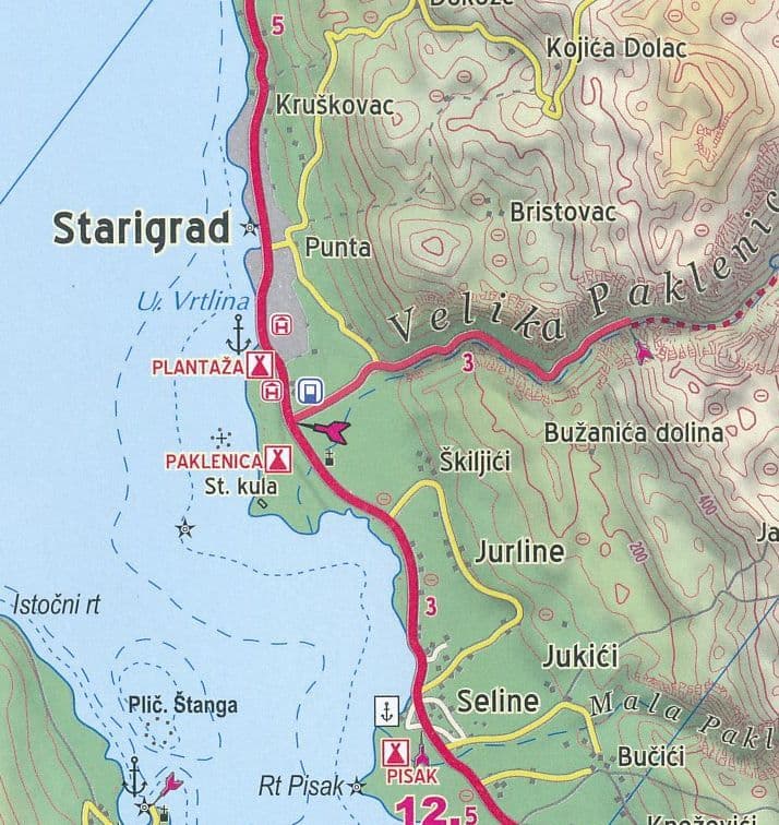 Dalmatian Coast - Road and Tourist Map - Kartografija