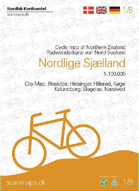 Denmark Cycling Map - 01 - Northern Zealand