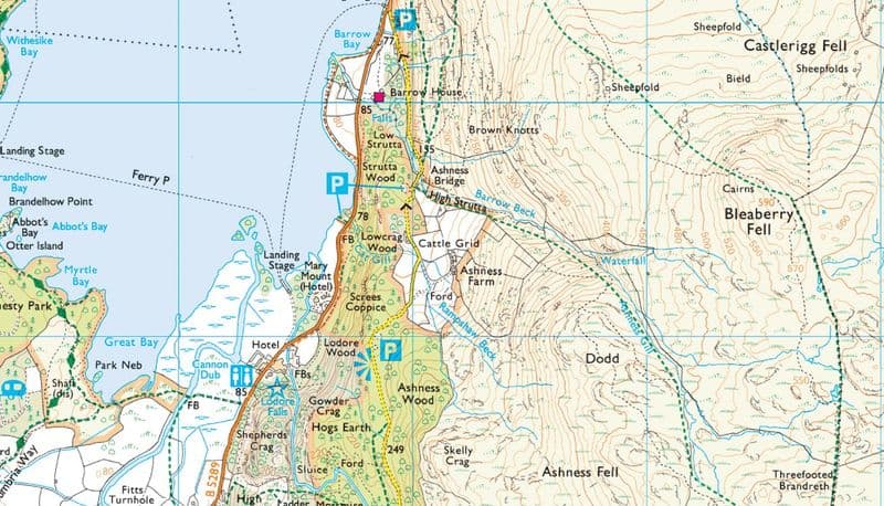 Derwent Water - Wall Map - 1 12 500 - The Map Centre Press