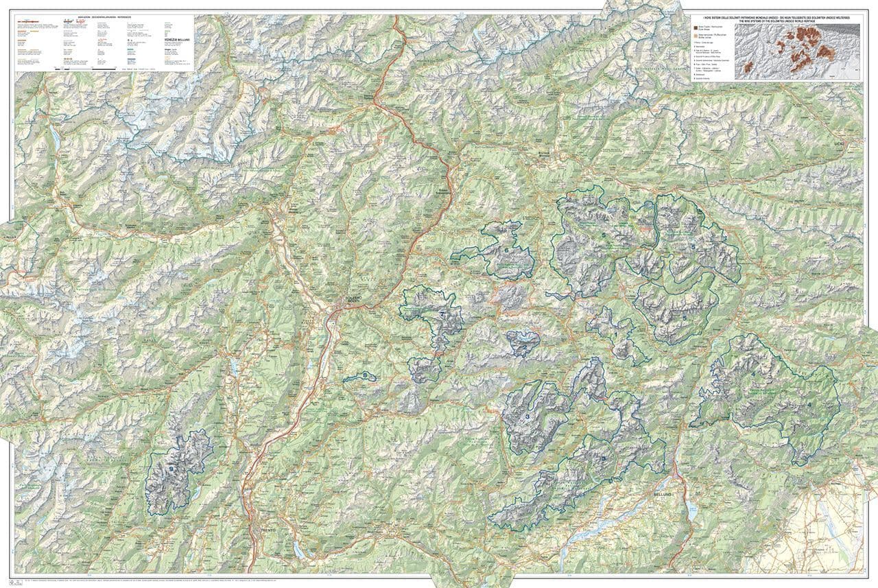 Dolomites - Unesco Tourist Map T 10