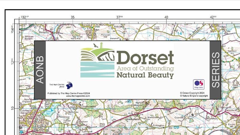 Dorset - AONB Wall Map - 22024