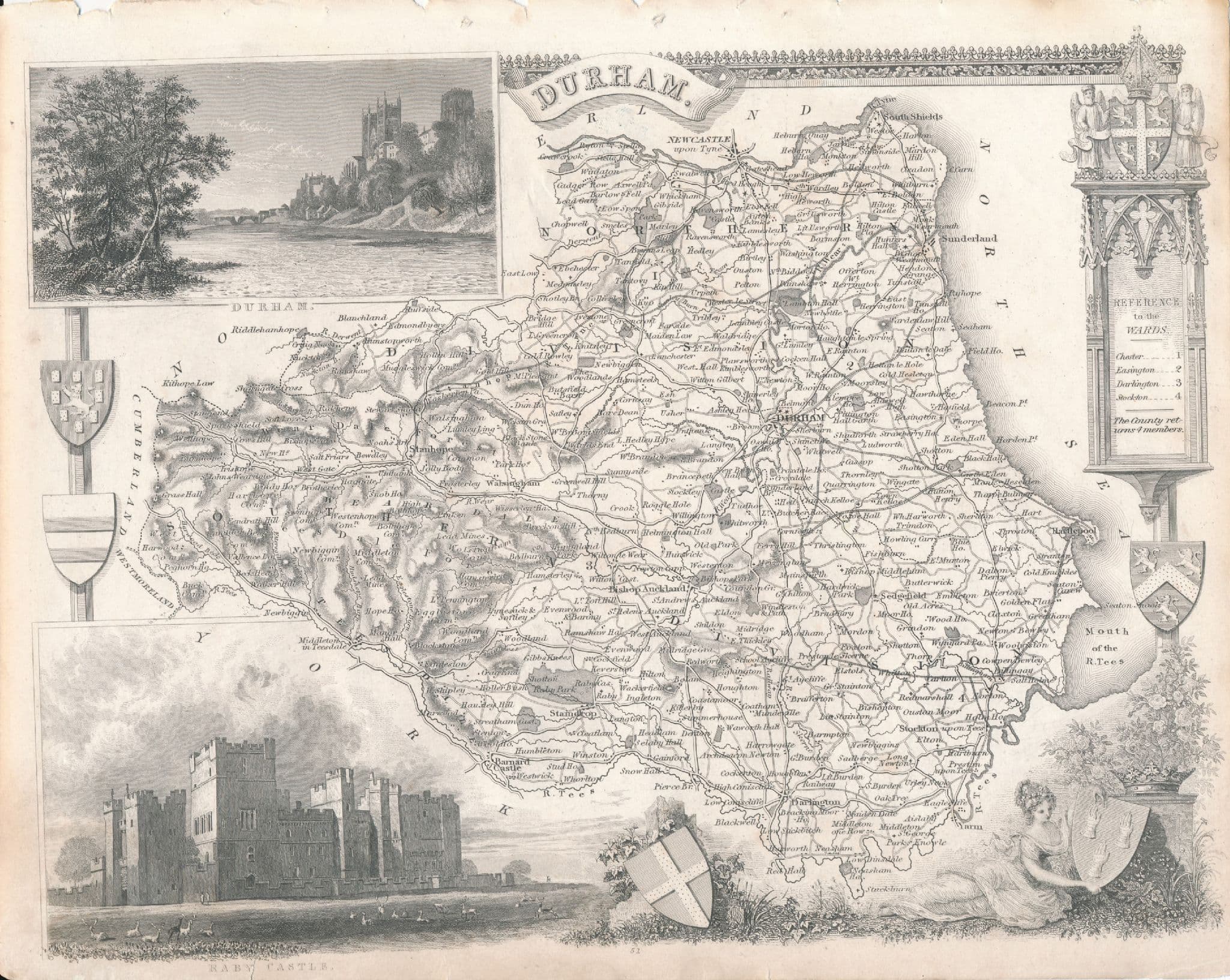 Durham Thomas Moule 1840