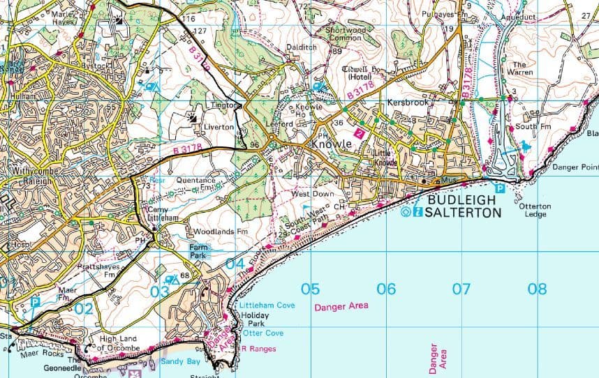 East Devon - AONB Wall Map - 2024