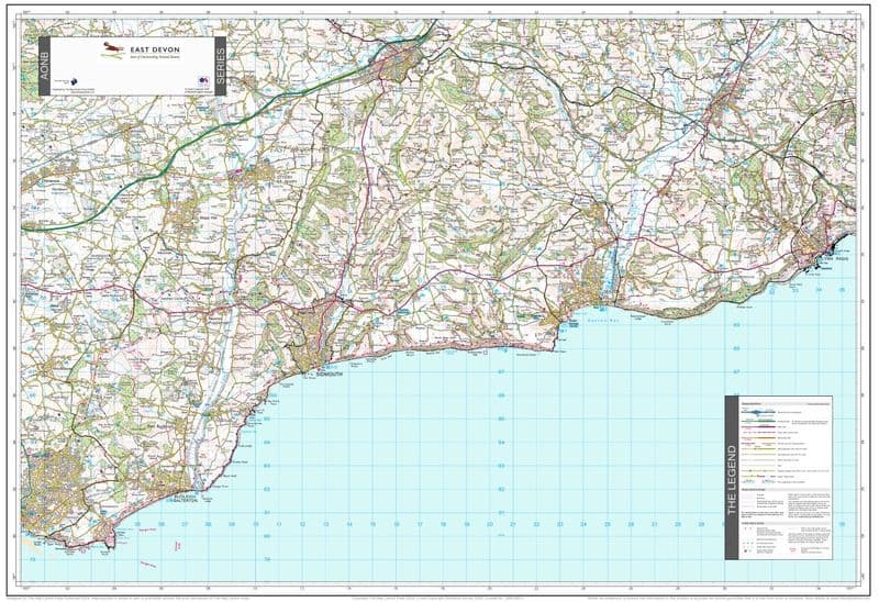 East Devon - AONB Wall Map - 2024