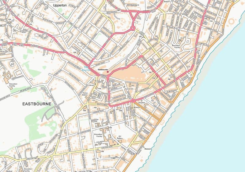 Eastbourne Street Map