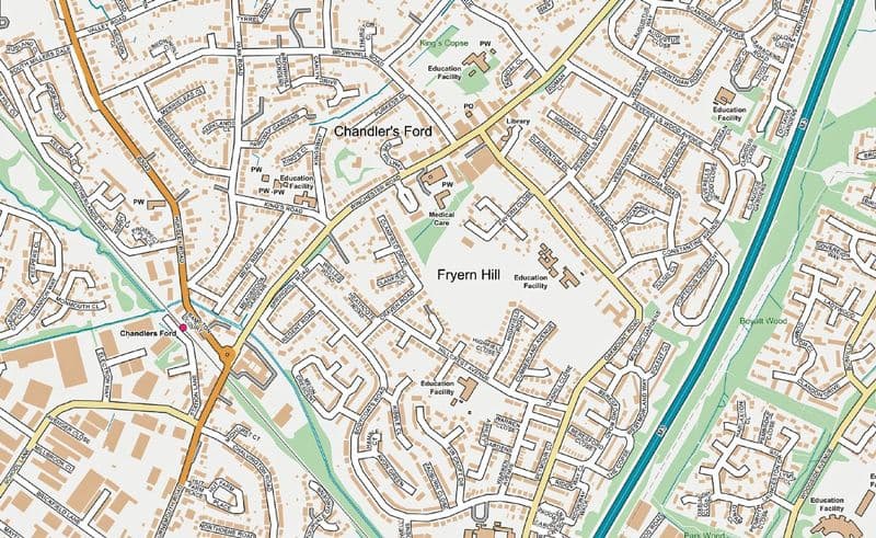 Eastleigh Street Map