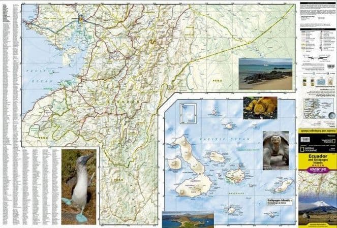 Ecuador & The Galapagos Islands Adventure Map - National Geographic