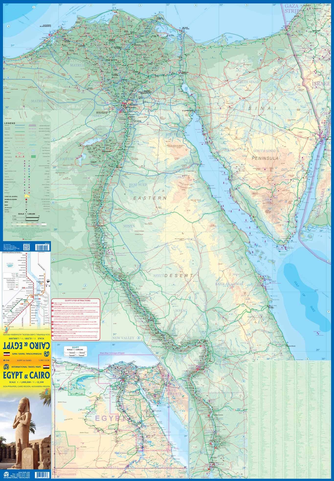 Egypt & Cairo - Road & Street Map - ITM
