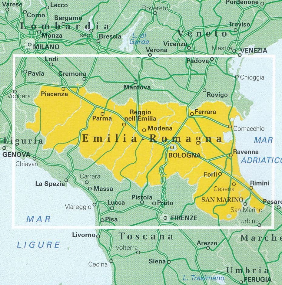 Emilia - Romagna - TCI Road Map