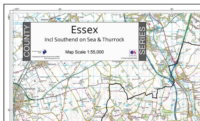Essex - Extra Large County Wall Map - 172 x 140cm