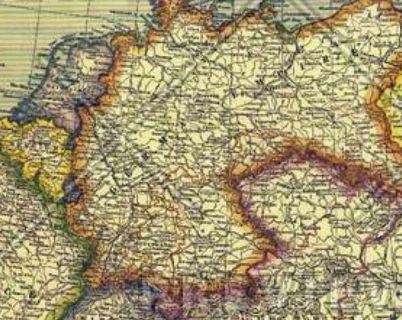 Europe Map with Africa and Asia - Published 1915 by National Geographic
