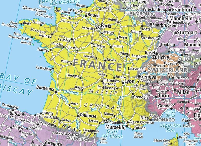 Europe Wall Map - Compact - Map Sherpa