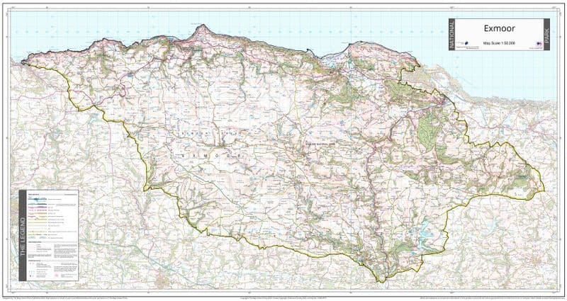 Exmoor National Park - Wall Map - 2025