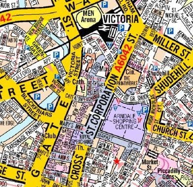 Extra Large A-Z Wall Street Map - Bespoke