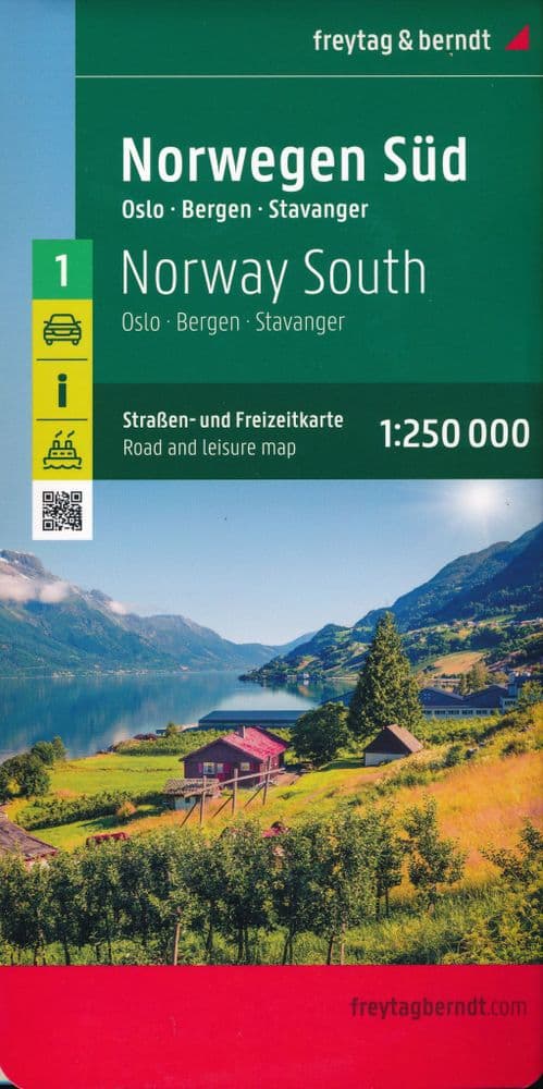 Southern Norway Tourist Map Oslo/Bergen South Norway Travel Map - 1:10K ...