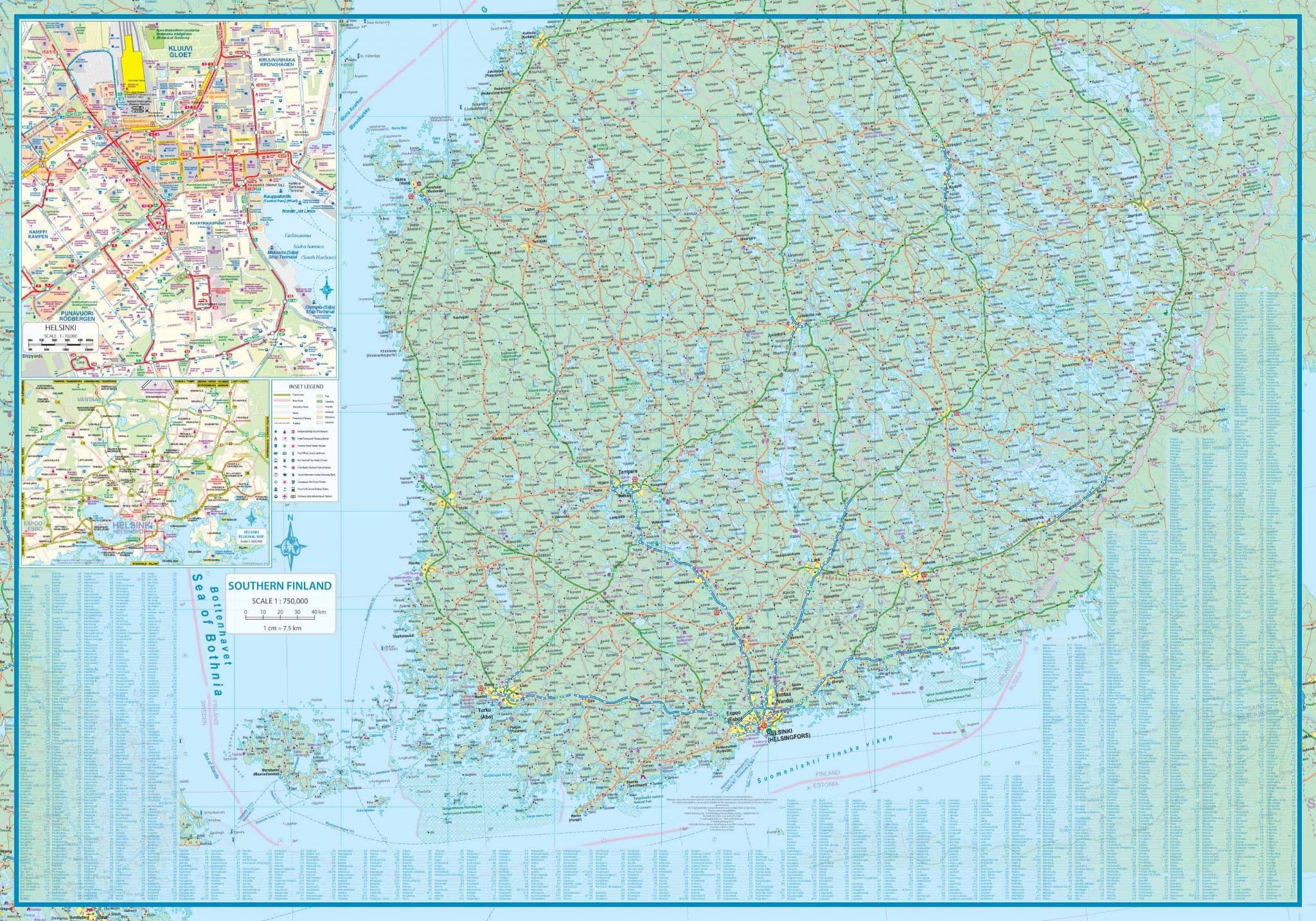 Finland Travel Reference Map