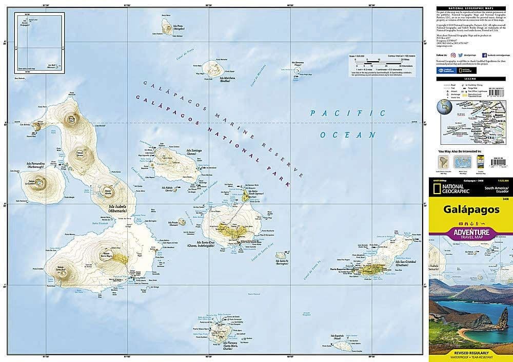 Galapagos Islands Adventure Map - National Geographic