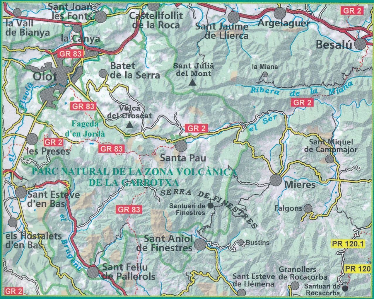 Garrotxa - PN de la Zona Volcanica Map Alpina Editorial 083