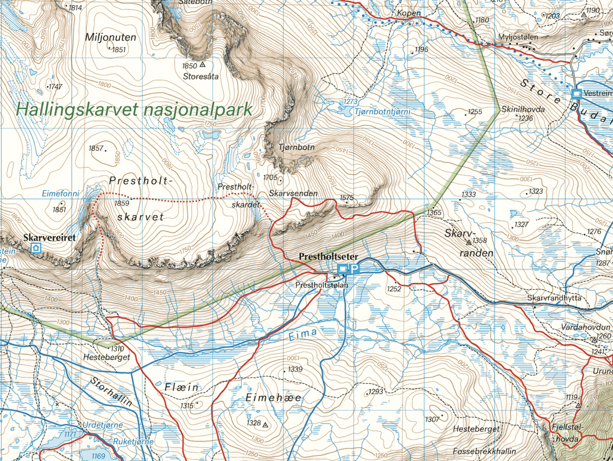 Geilo Gol - Hiking Map - Calazo BD 090