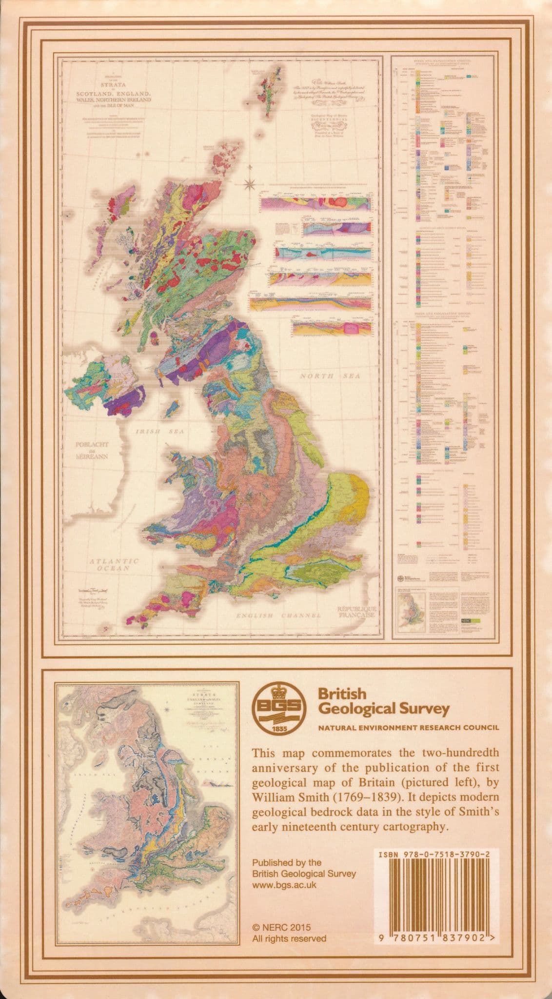 Geological Map of Britain - Bicentennial - Folded Map
