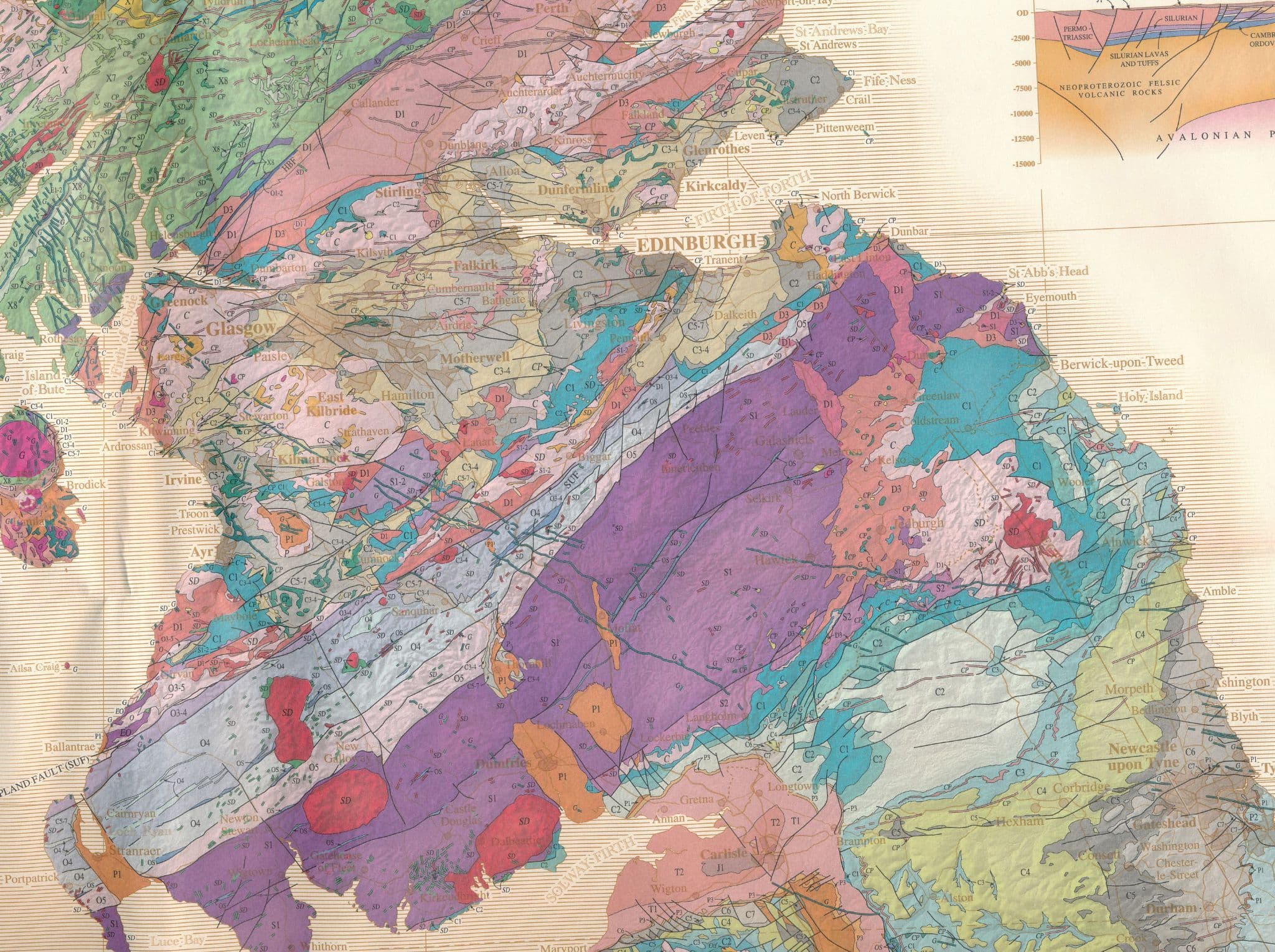 Geological Map of Britain - Bicentennial - Folded Map