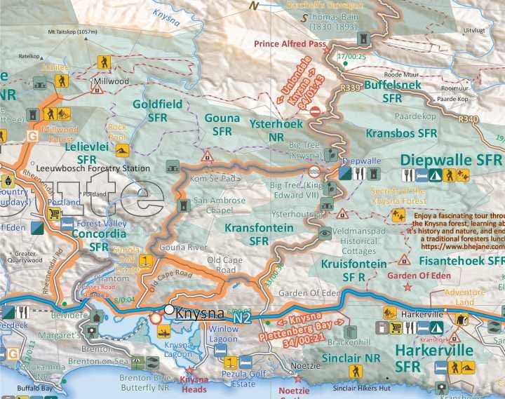 George to Kareedouw Maps SC5 & SC6 - Tracks4Africa