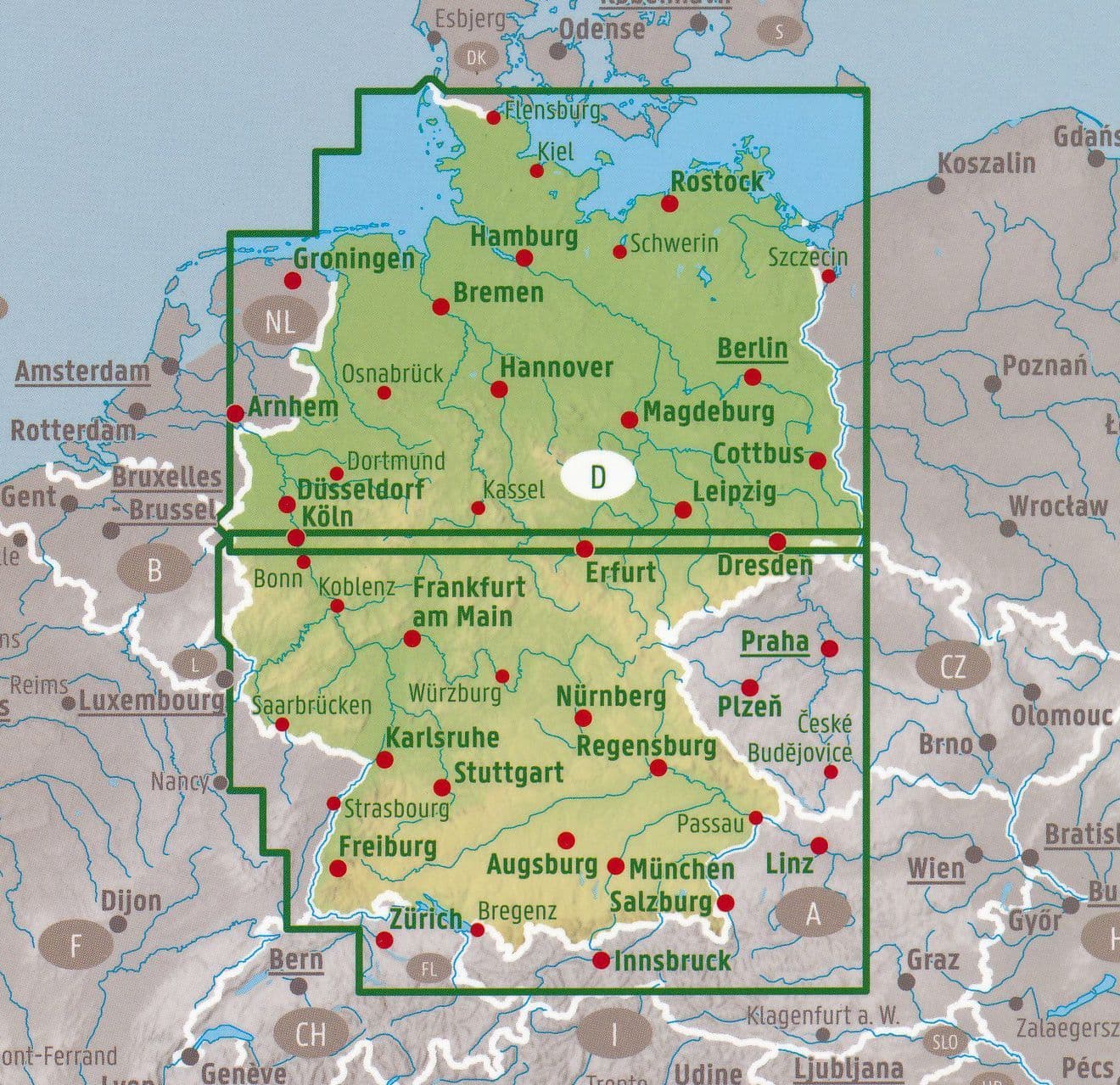 Germany Road Map - F&B D071