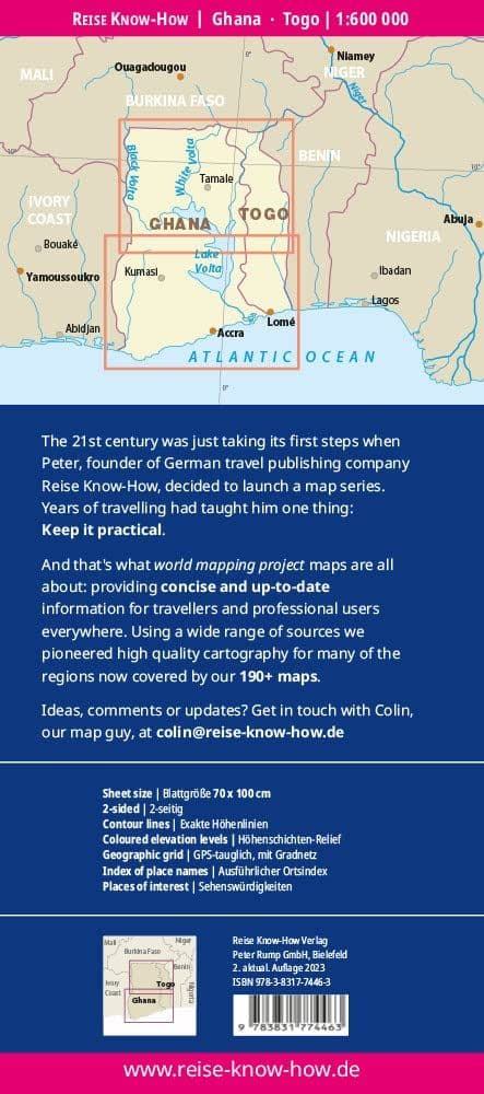 Ghana & Togo Road Map - Reise
