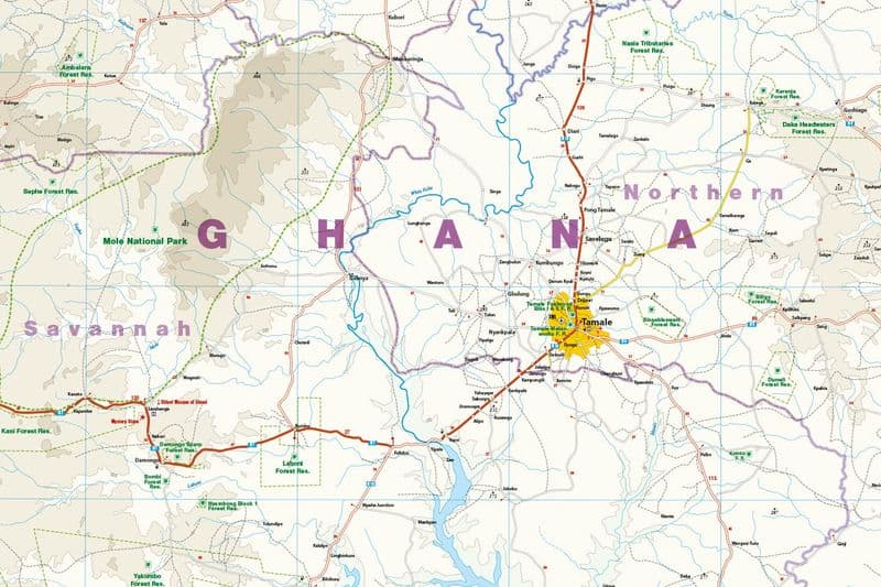 Ghana & Togo Road Map - Reise