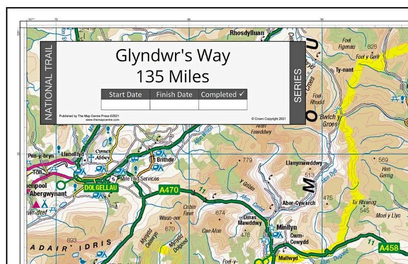 Glyndwr s Way - Wall Map