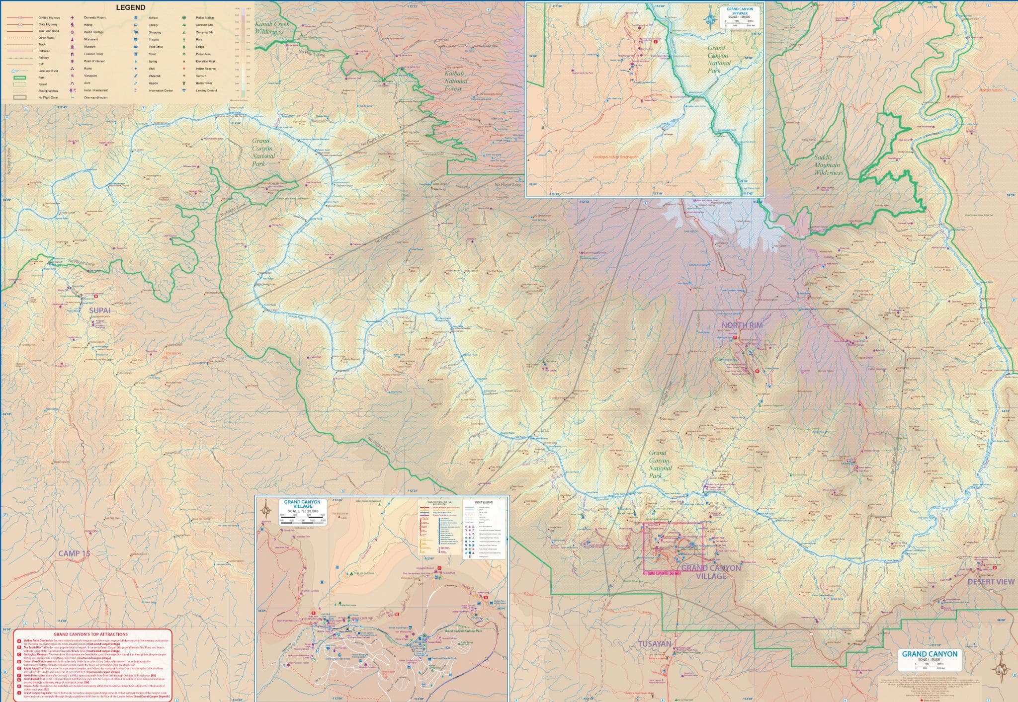 Grand Canyon & Arizona Travel Map - ITM