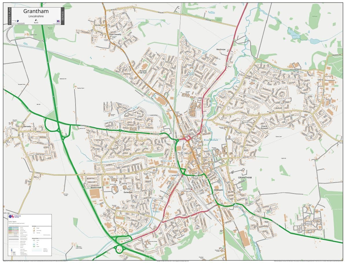 Grantham Street Map