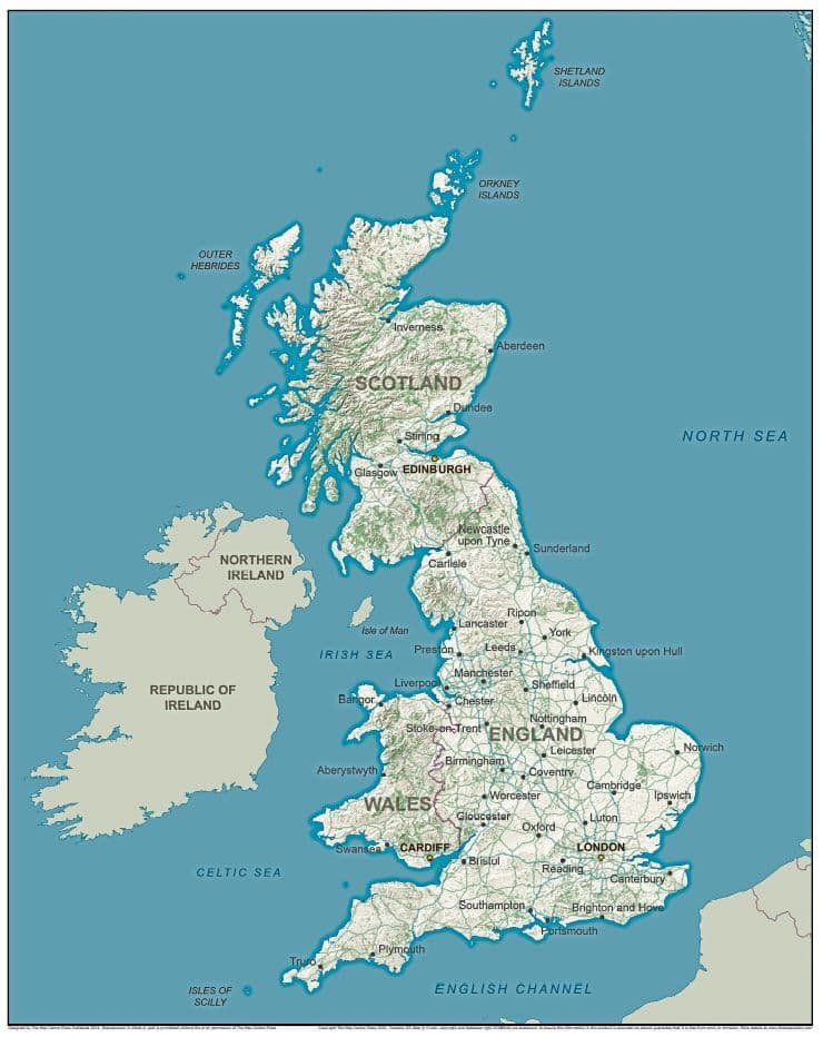 Great Britain - Basic Plus Wall Map - 2024 52 x 65cm