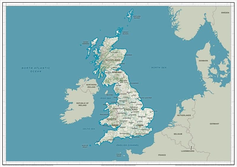Great Britain Full - A2 Map - 2024