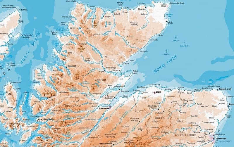 Great Britain Topographic Wall Map incl Rivers - 2024 - 88 x 128cm