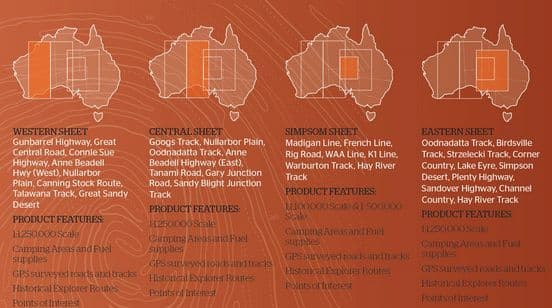 Great Desert Tracks 4 Map Pack - Hema