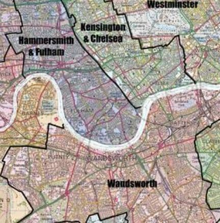 Greater London Authority Boroughs Wall Map - XYZ